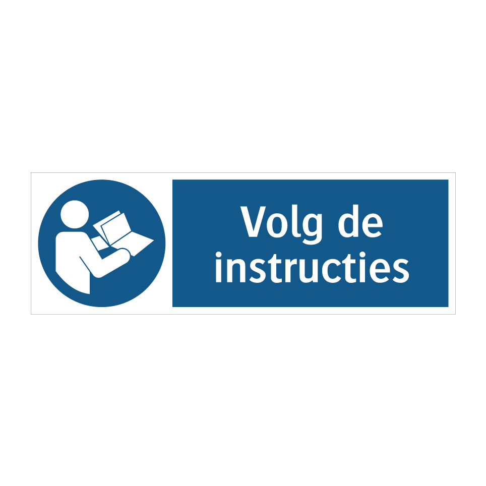 Koop Volg de instructies bord | SignOnline | NL-M3783