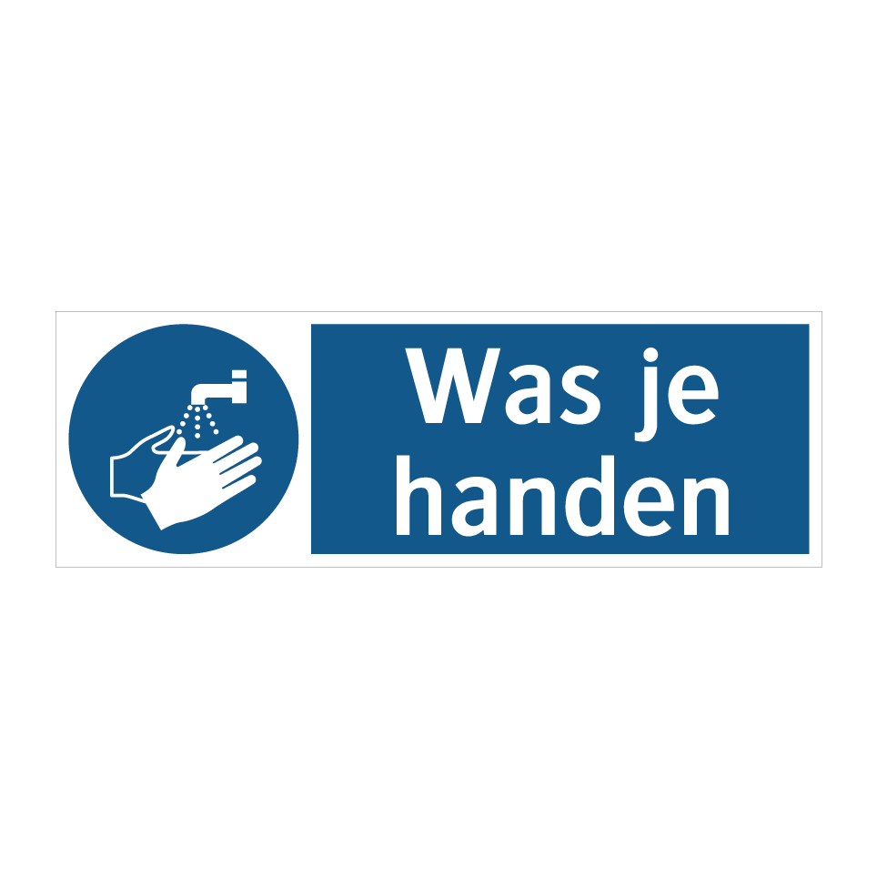 Koop Was je handen bord | SignOnline | NL-M3785