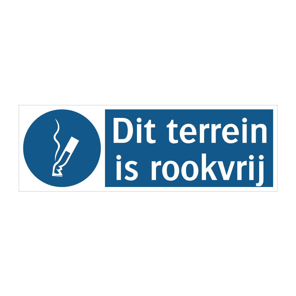 Koop Dit terrein is rookvrij bord | SignOnline | NL-M3820