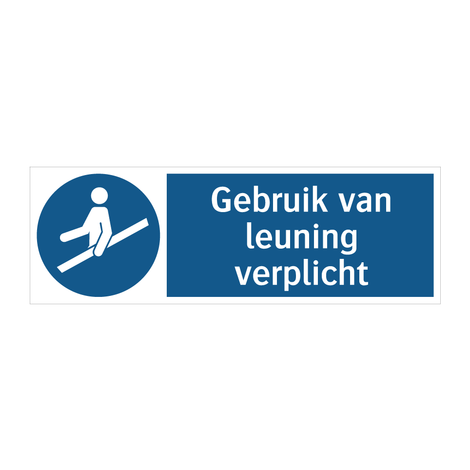 Koop Gebruik van leuning verplicht bord | SignOnline | NL-M3854