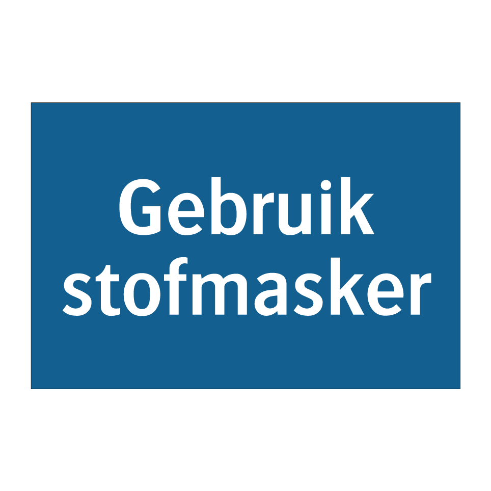 Koop Gebruik stofmasker bord | SignOnline | NL-M387