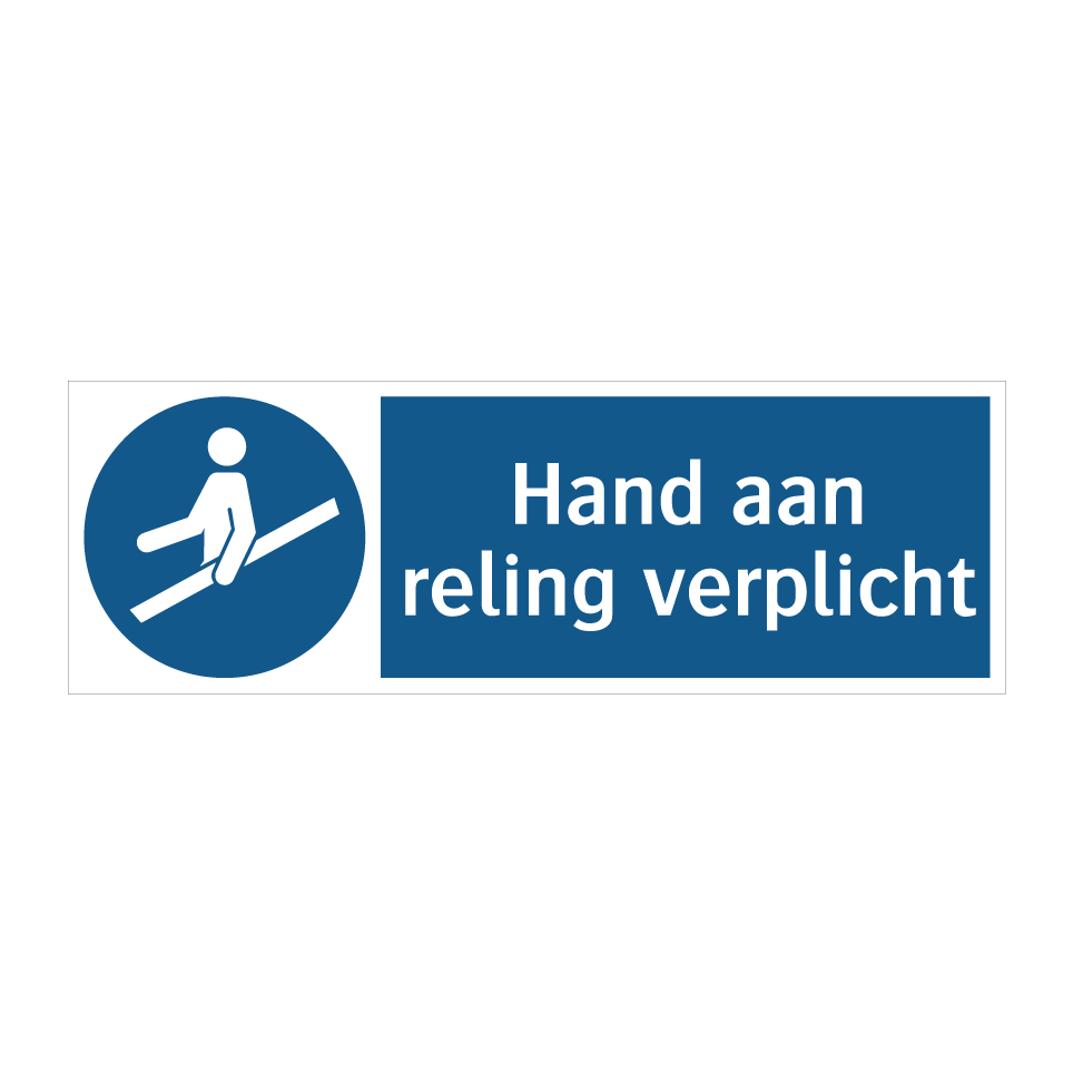 Koop Hand aan reling verplicht bord | SignOnline | NL-M3879