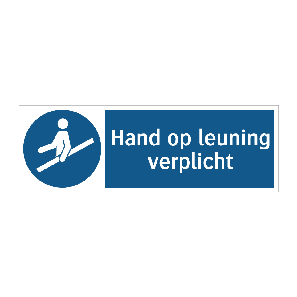 Koop Hand op leuning verplicht bord | SignOnline | NL-M3880