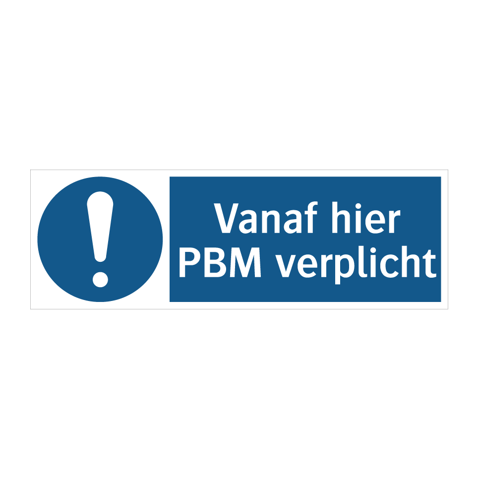 Koop Vanaf hier PBM verplicht bord | SignOnline | NL-M3952
