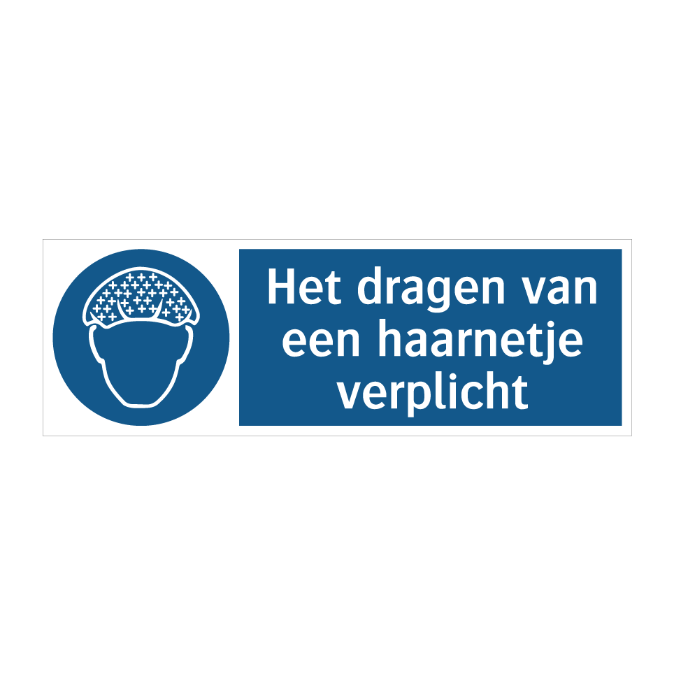 Koop Het dragen van een haarnetje verplicht bord | SignOnline | NL-M4156