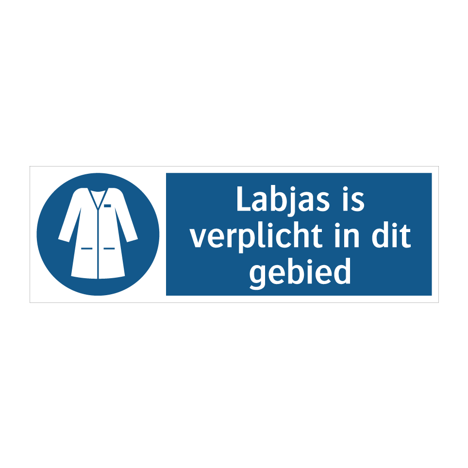 Koop Labjas is verplicht in dit gebied bord | SignOnline | NL-M4170