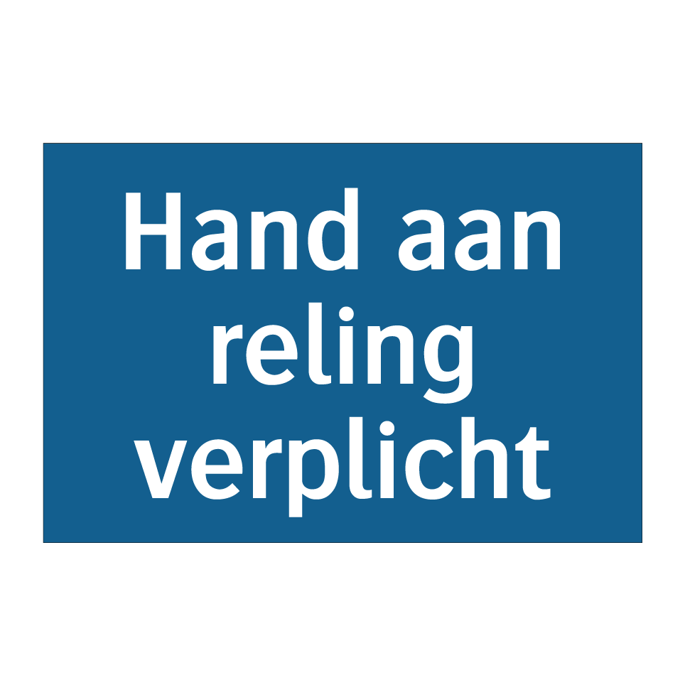 Koop Hand aan reling verplicht bord | SignOnline | NL-M489