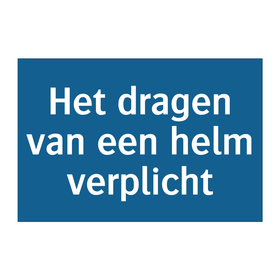 Koop Het dragen van een helm verplicht bord | SignOnline | NL-M506