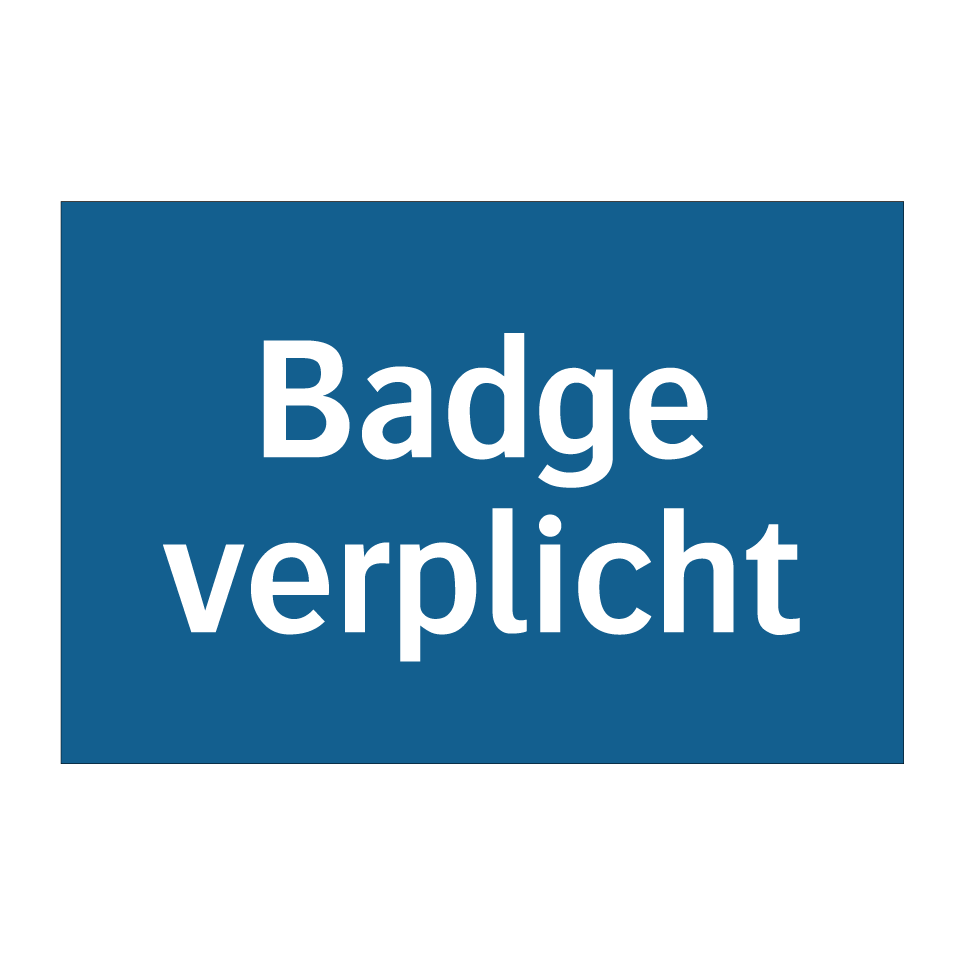Koop Badge verplicht bord | SignOnline | NL-M58