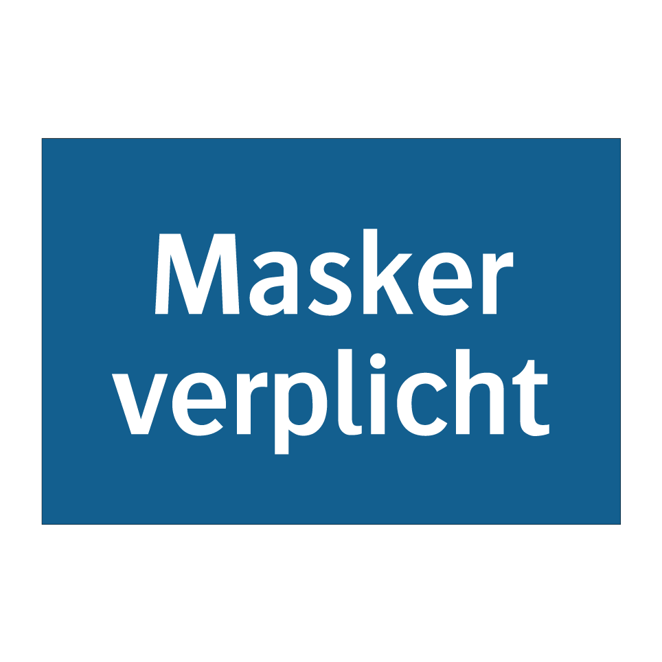Koop Masker verplicht bord | SignOnline | NL-M698