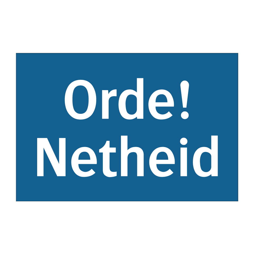 Koop Orde! Netheid bord | SignOnline | NL-M782