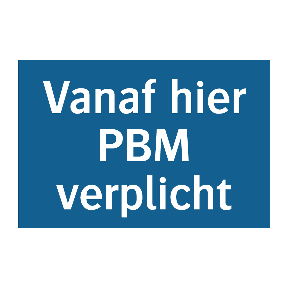 Koop Vanaf hier PBM verplicht bord | SignOnline | NL-M937