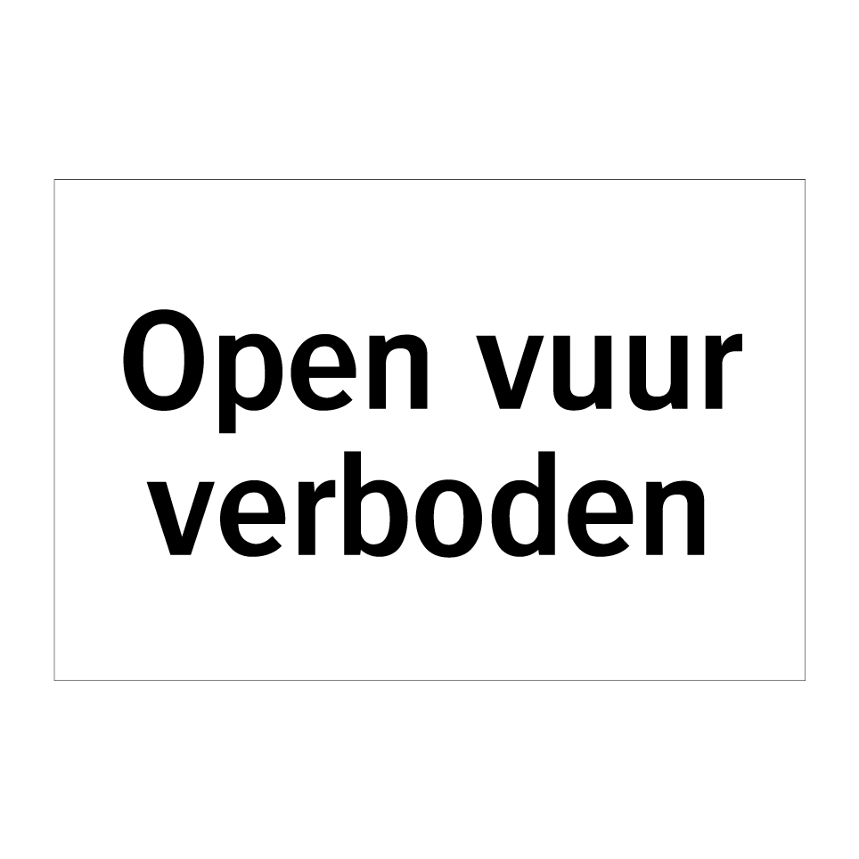 Koop Open vuur verboden bord | SignOnline | NL-P1032