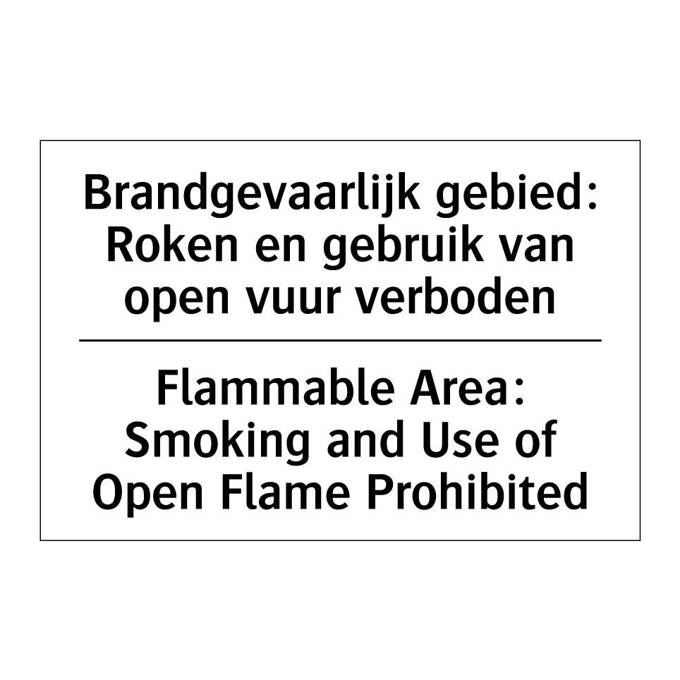 Koop Brandgevaarlijk gebied: Roken /.../ - Flammable Area: Smoking and ...