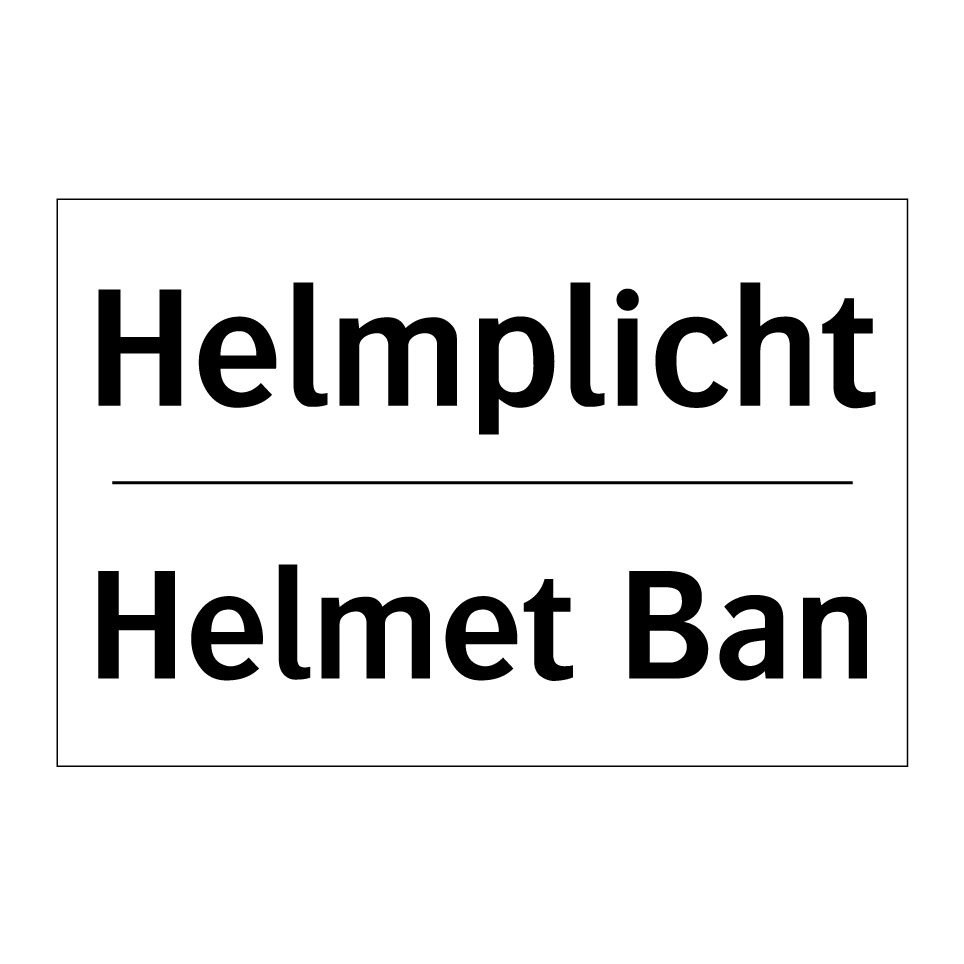 Koop Helmplicht - Helmet Ban bord | SignOnline | NL-P2174