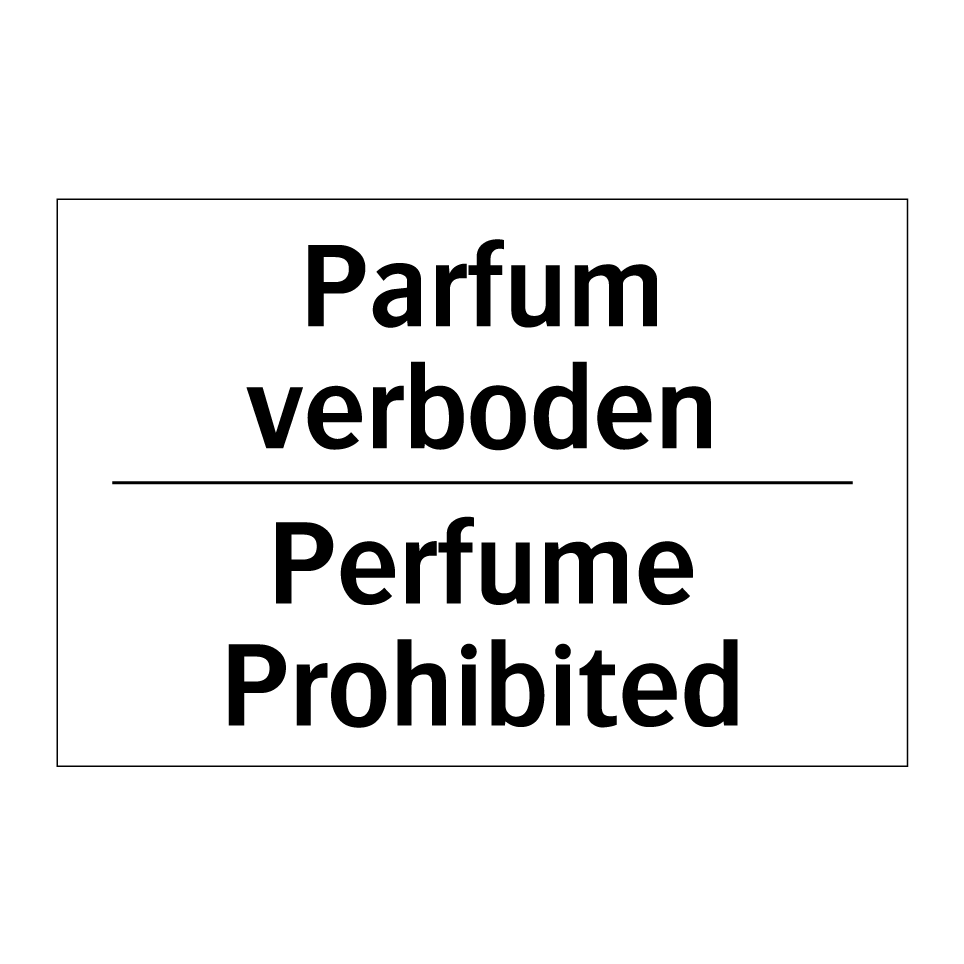 Koop Parfum verboden - Perfume Prohibited bord | SignOnline | NL-P2633