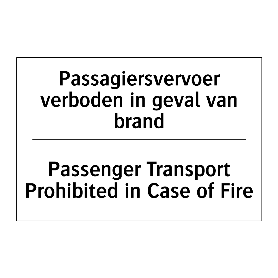 Koop Passagiersvervoer verboden in /.../ - Passenger Transport ...