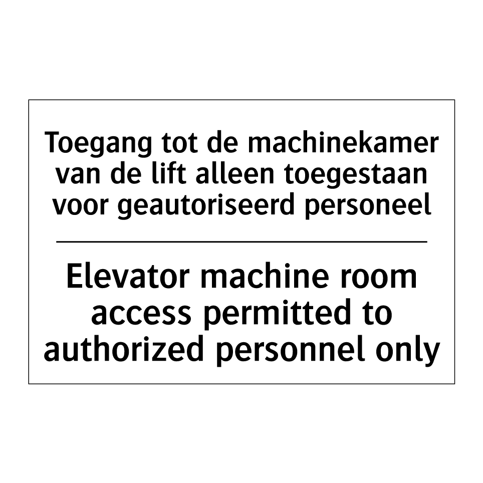 Koop Toegang tot de machinekamer van /.../ - Elevator machine room ...