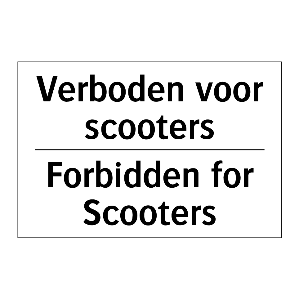 Koop Verboden voor scooters - Forbidden for Scooters bord | SignOnline ...