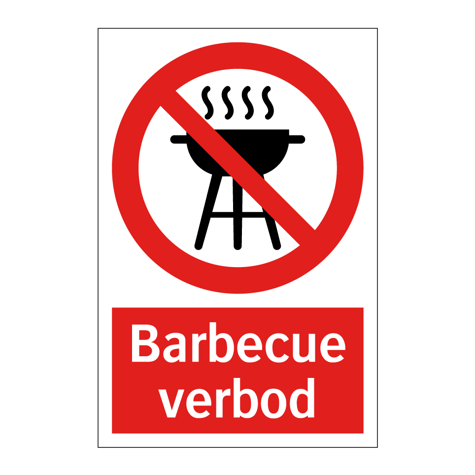 Koop Barbecue verbod bord | SignOnline | NL-P3227