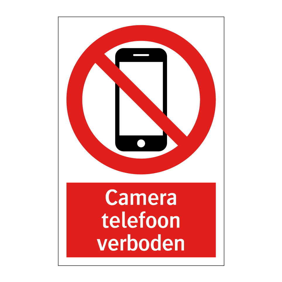 Koop Camera telefoon verboden bord | SignOnline | NL-P3309