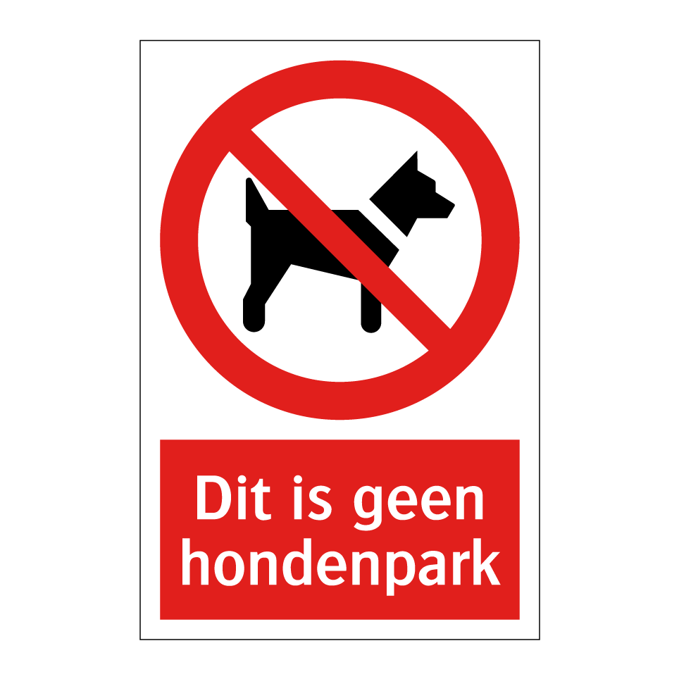 Koop Dit is geen hondenpark bord | SignOnline | NL-P3340