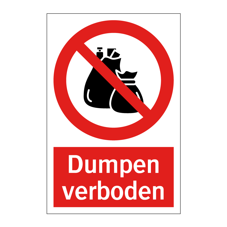 Koop Dumpen verboden bord | SignOnline | NL-P3367