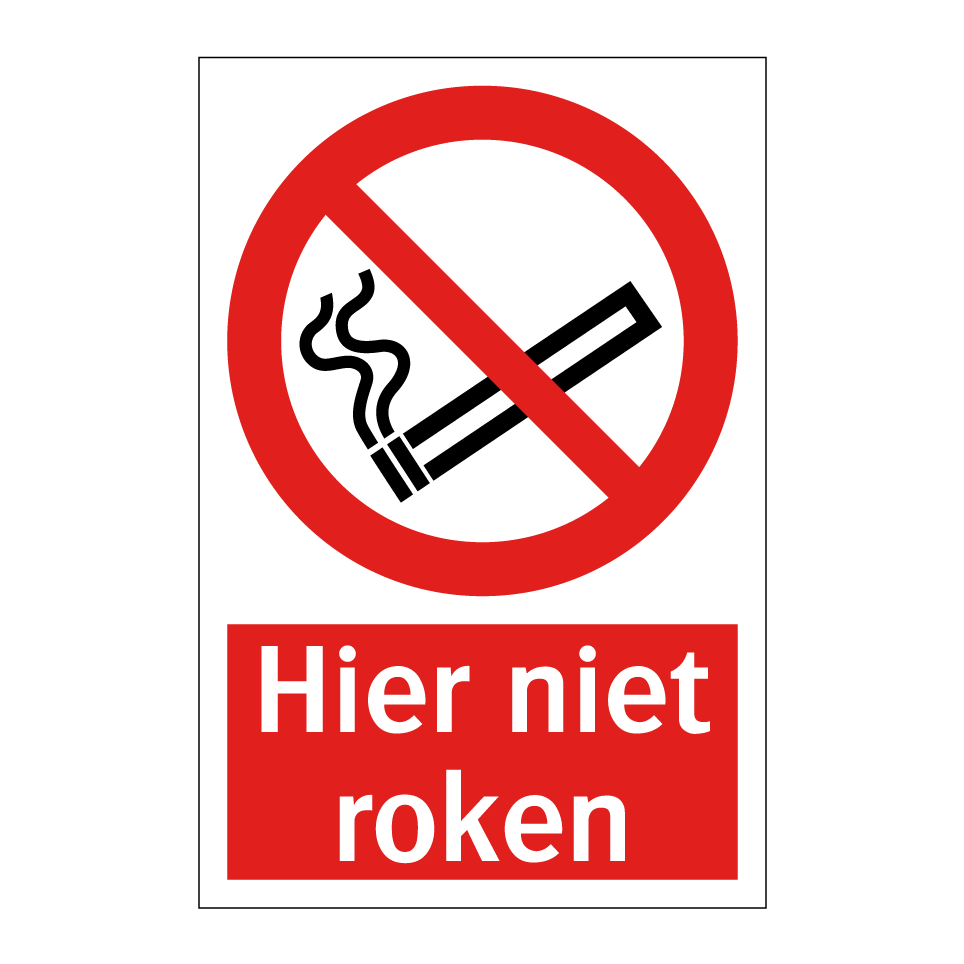Koop Hier niet roken bord | SignOnline | NL-P3838