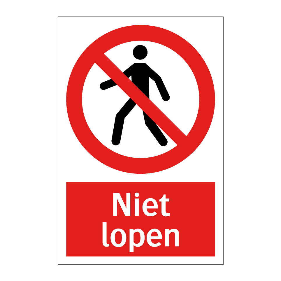 Koop Niet lopen bord | SignOnline | NL-P4062