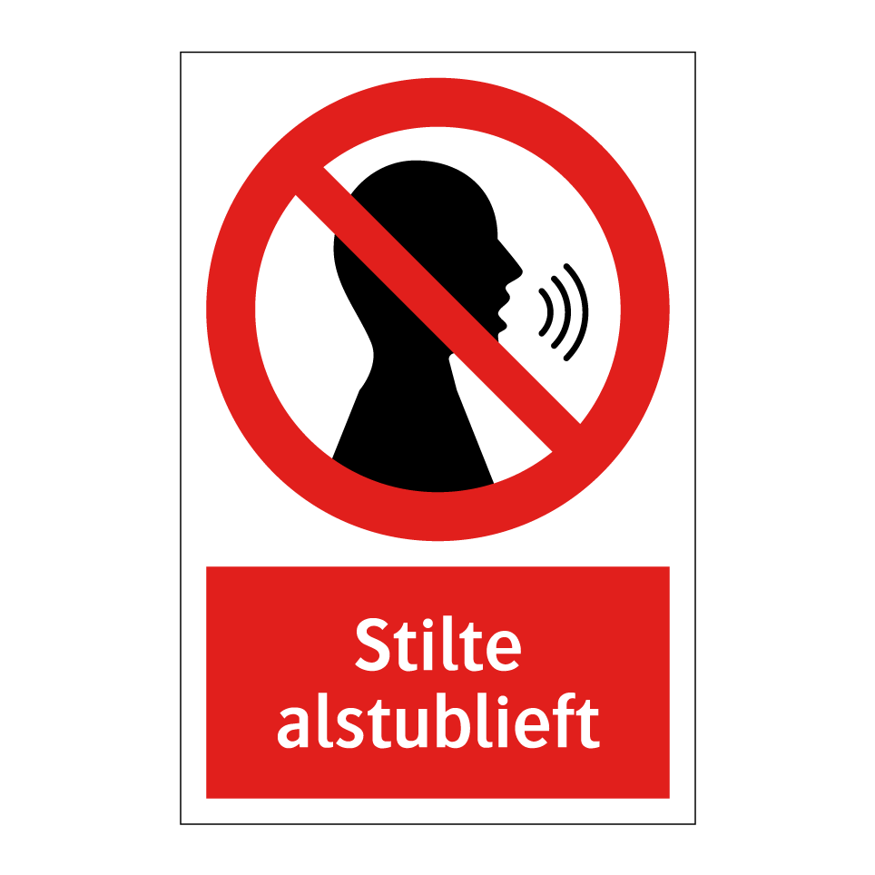 Koop Stilte alstublieft bord | SignOnline | NL-P4426