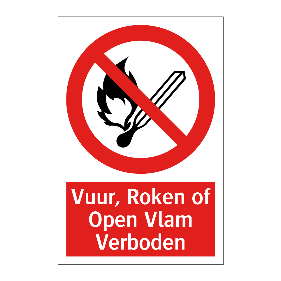 Verbod op Open Vlammen Borden Kopen - SignOnline