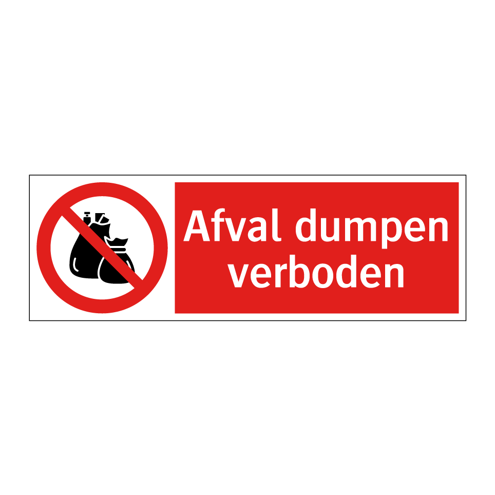 Koop Afval dumpen verboden bord | SignOnline | NL-P4759
