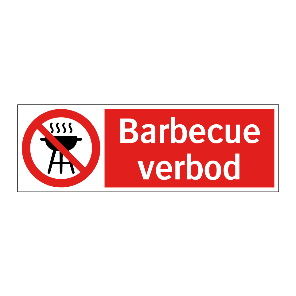 Koop Barbecue verbod bord | SignOnline | NL-P4797