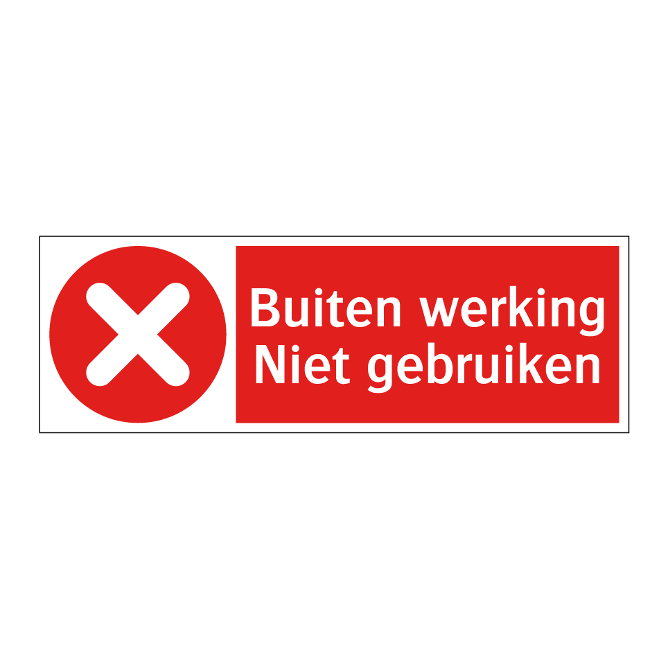 Koop Buiten werking Niet gebruiken bord | SignOnline | NL-P4877