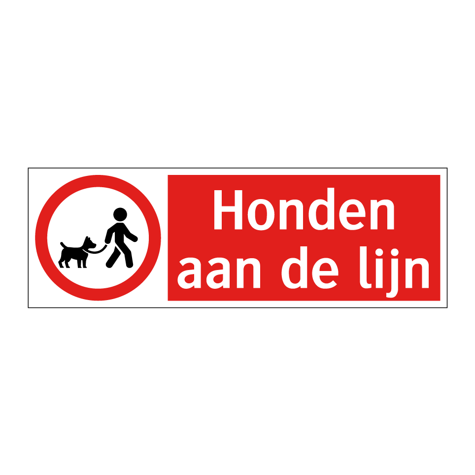 Koop Honden aan de lijn bord | SignOnline | NL-P5411
