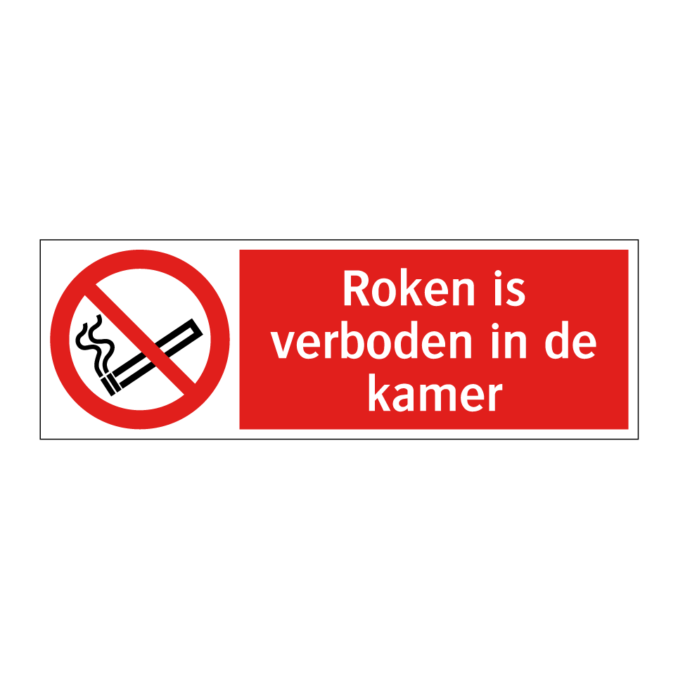 Koop Roken is verboden in de kamer bord | SignOnline | NL-P5888