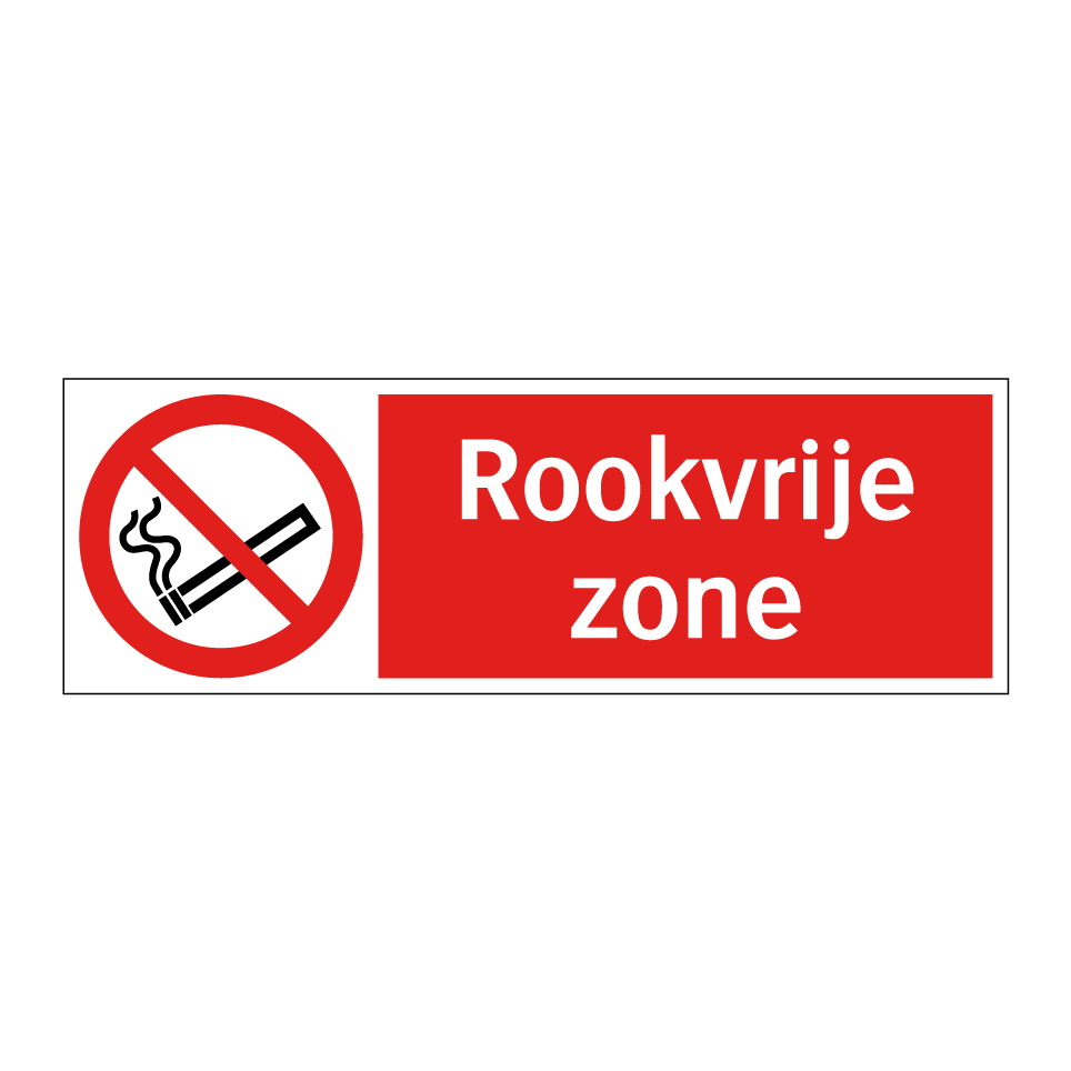 Koop Rookvrije zone bord | SignOnline | NL-P5931