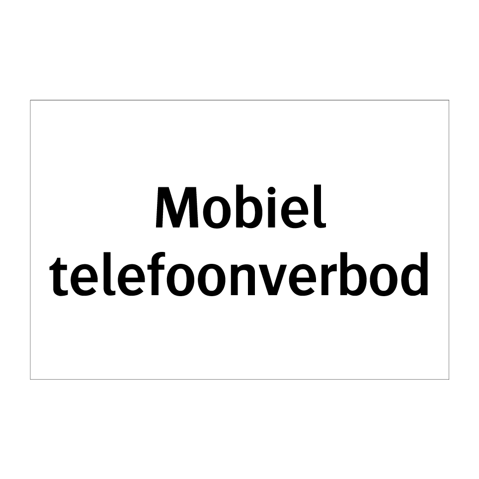 Koop Mobiel telefoonverbod bord | SignOnline | NL-P832