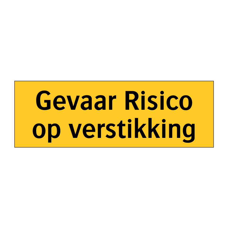 Koop Gevaar Risico op verstikking bord | SignOnline | NL-W1057