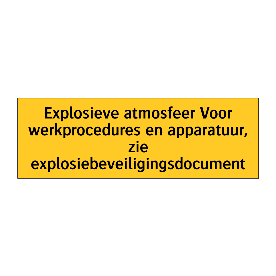 Koop Explosieve atmosfeer Voor werkprocedures en /.../ bord ...
