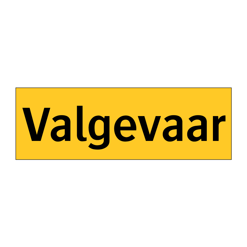 Koop Valgevaar bord | SignOnline | NL-W1243