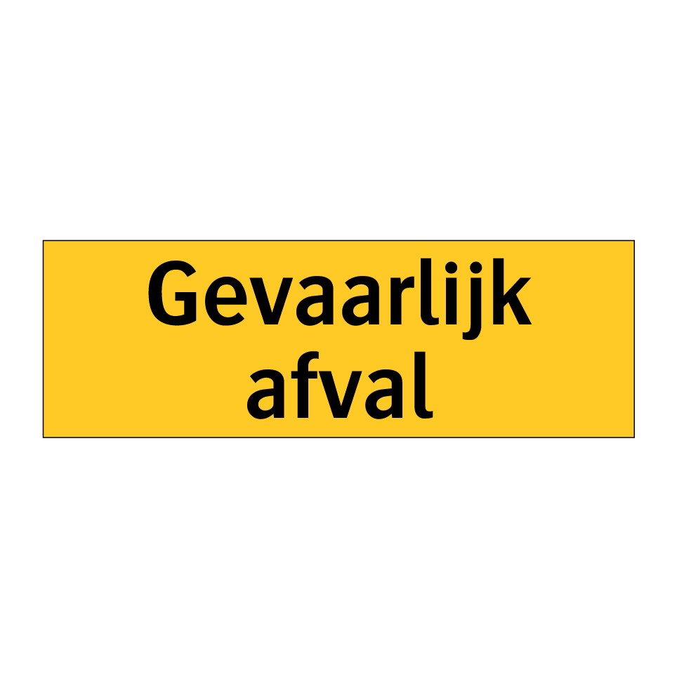 Koop Gevaarlijk afval bord | SignOnline | NL-W1312