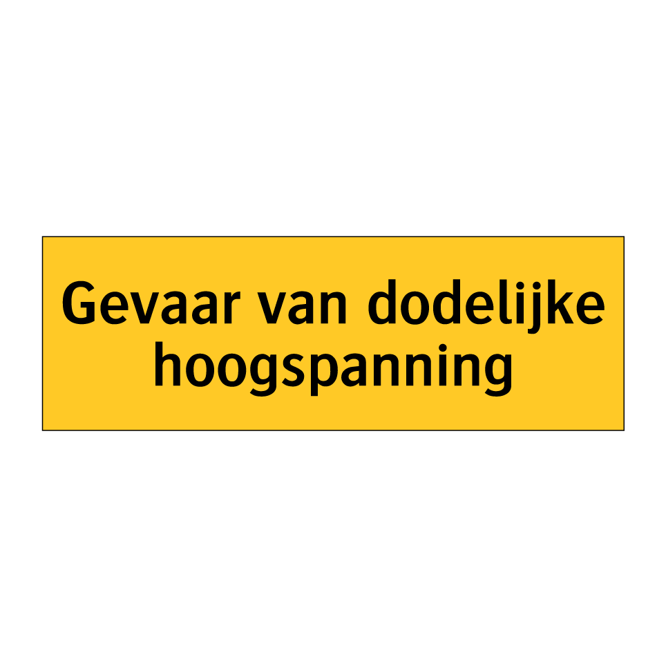 Koop Gevaar van dodelijke hoogspanning bord | SignOnline | NL-W1338