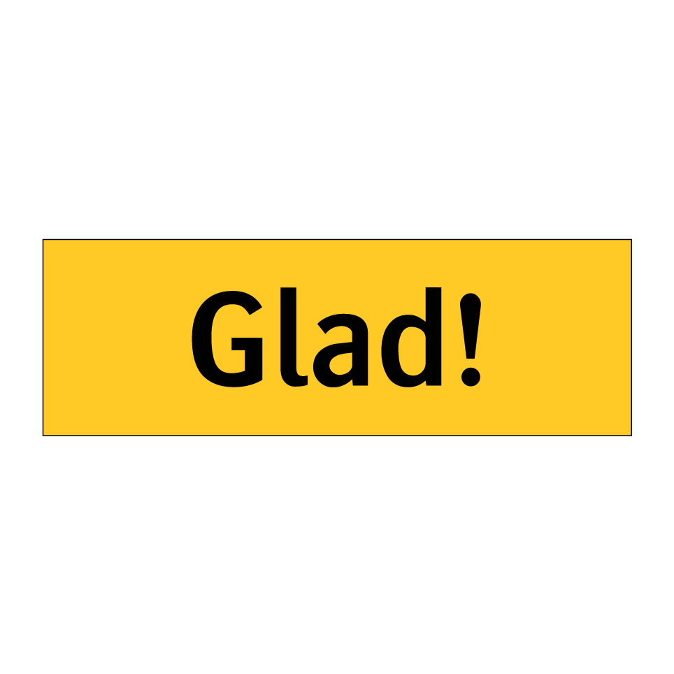 Koop Glad! bord | SignOnline | NL-W1688