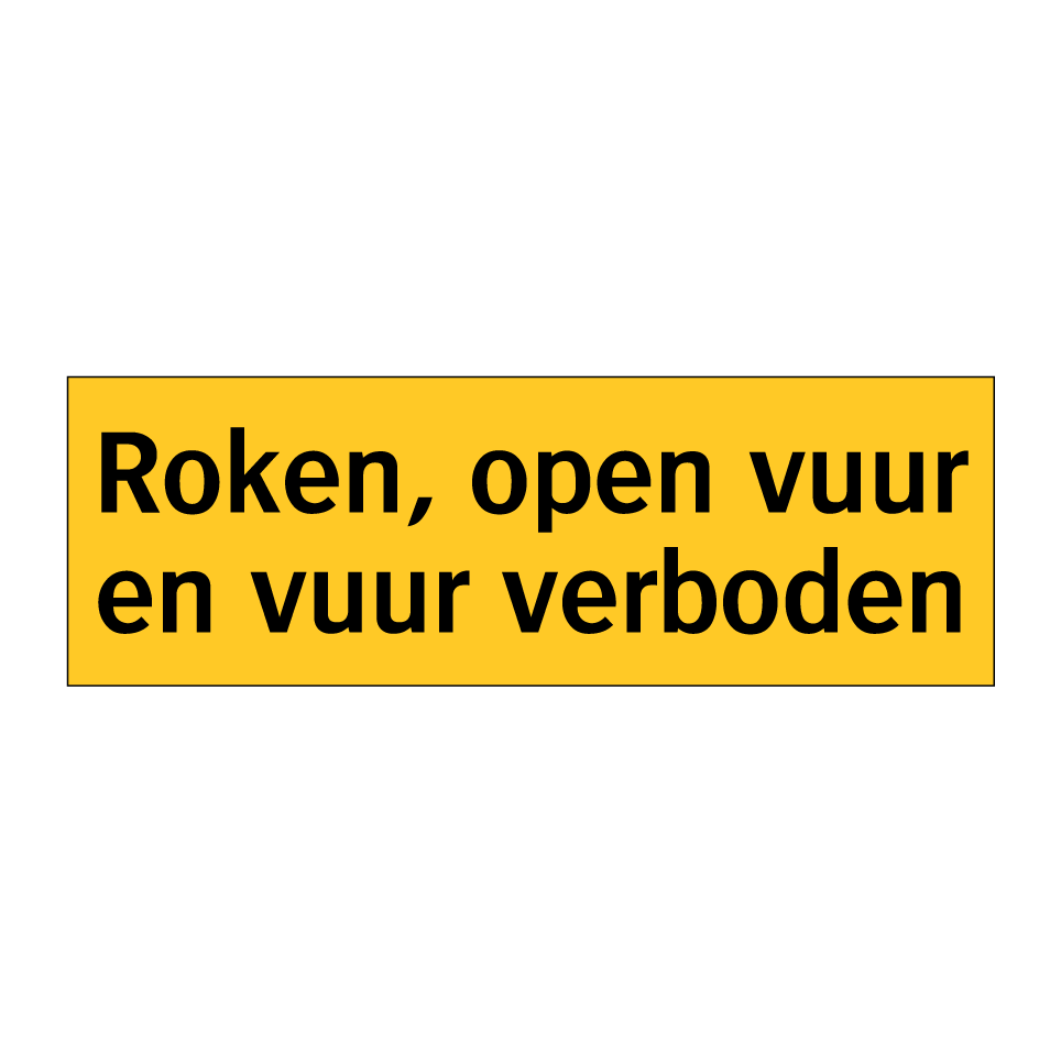 Koop Roken, open vuur en vuur verboden bord | SignOnline | NL-W1692