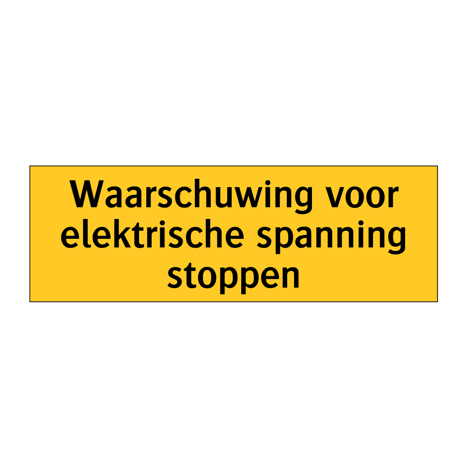 Koop Waarschuwing voor elektrische spanning stoppen bord | SignOnline ...