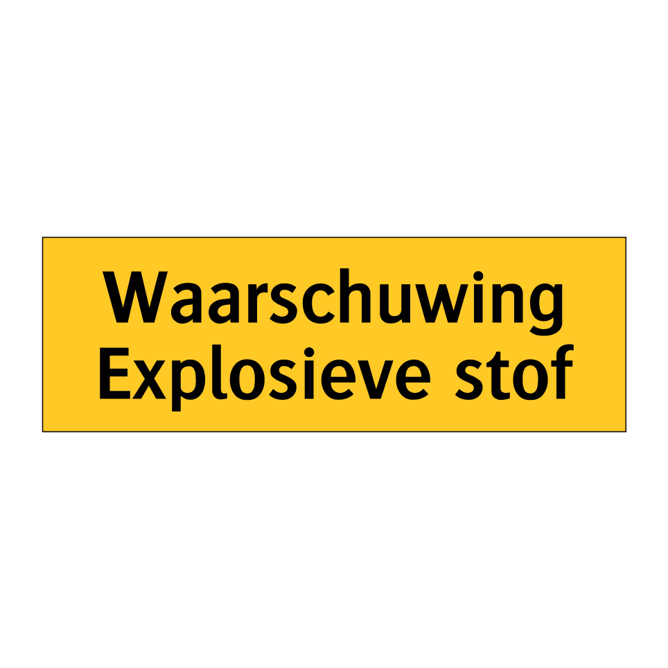 Koop Waarschuwing Explosieve stof bord | SignOnline | NL-W1859
