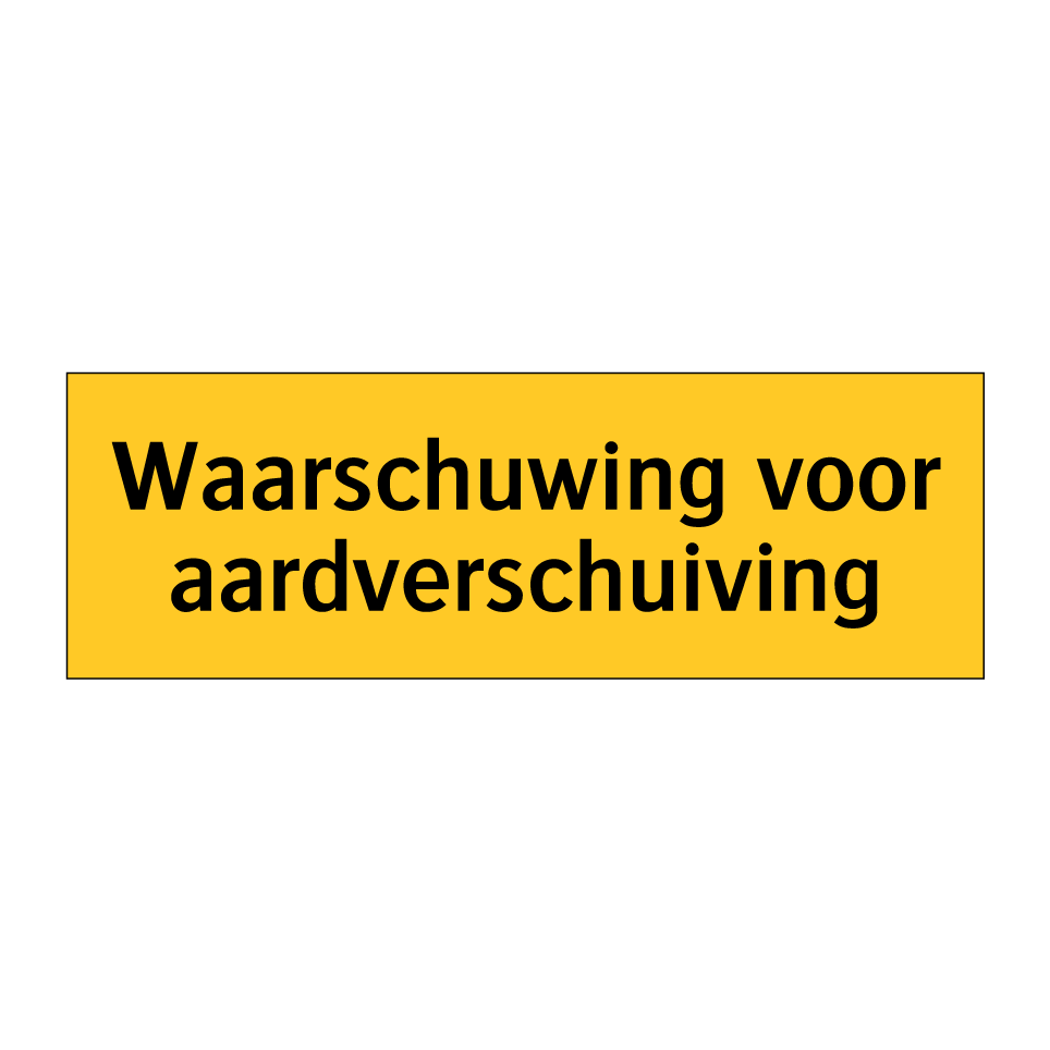 Koop Waarschuwing voor aardverschuiving bord | SignOnline | NL-W1905