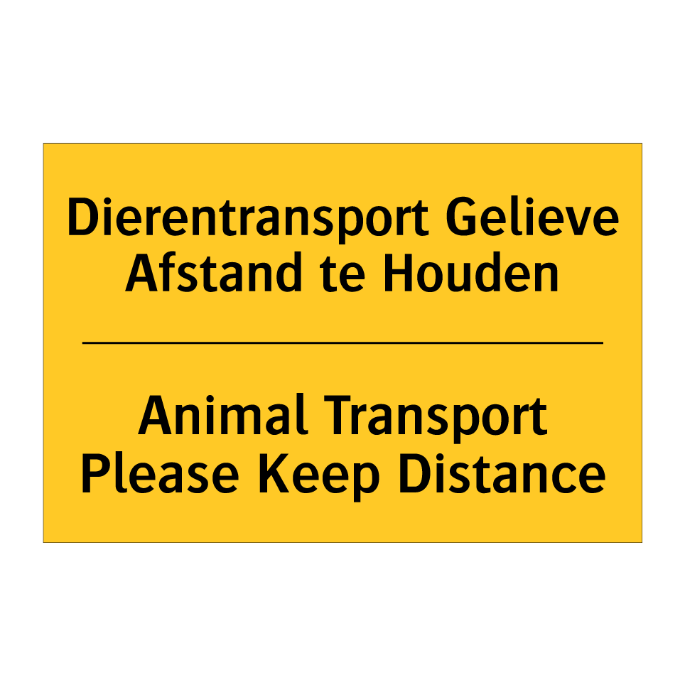 Koop Dierentransport Gelieve Afstand te Houden - Animal Transport ...