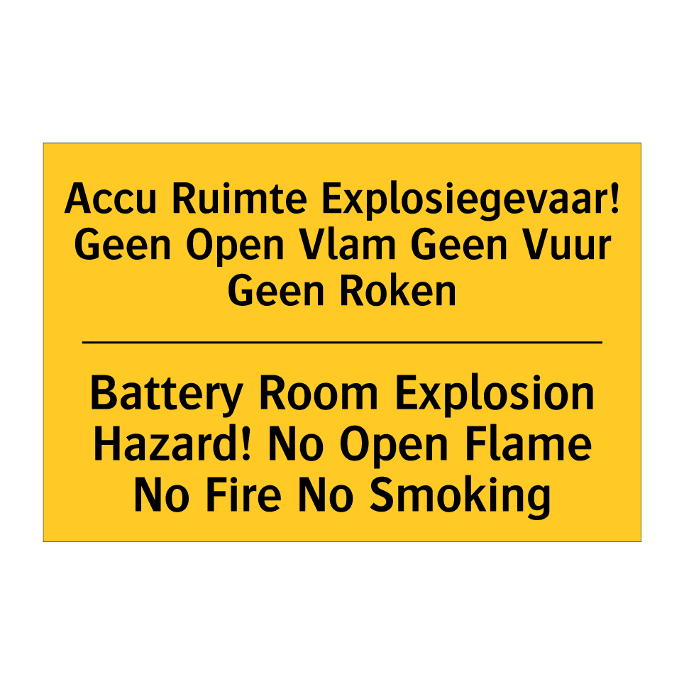Koop Accu Ruimte Explosiegevaar! Geen /.../ - Battery Room Explosion ...